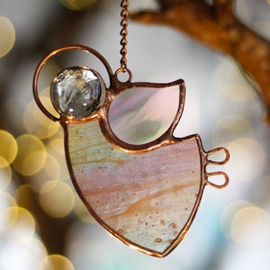 Stained Glass Angel, Christmas Tree Decoration, Angel Suncatcher - Etsy