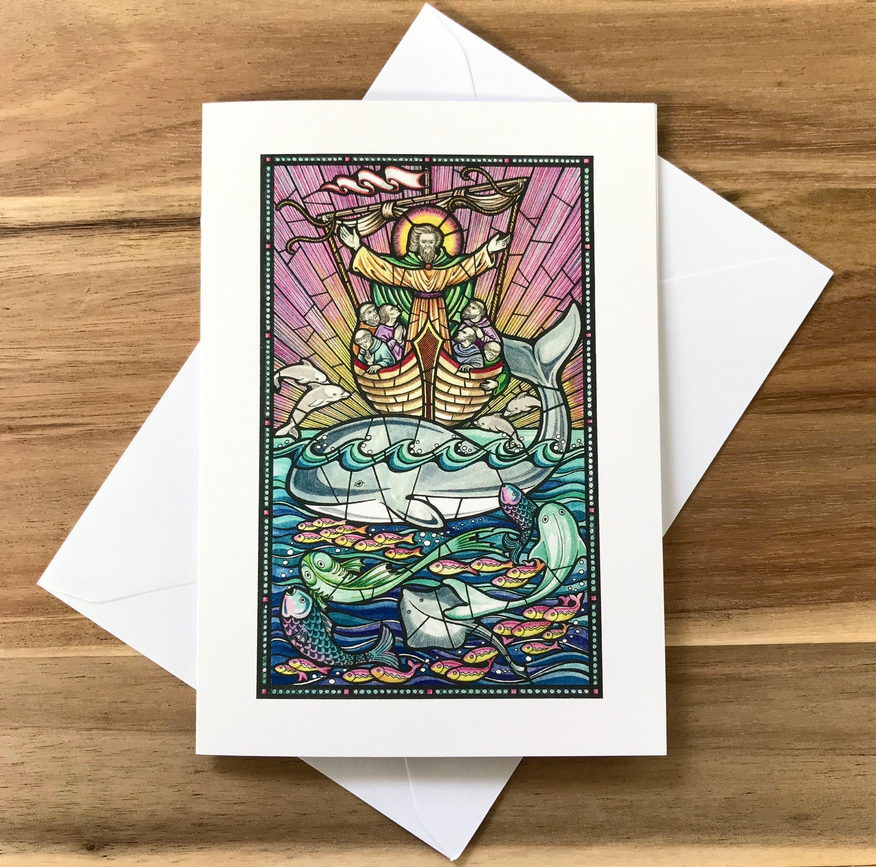 Stained Glass Greeting Cards Set from Original Artwork Irish | Etsy