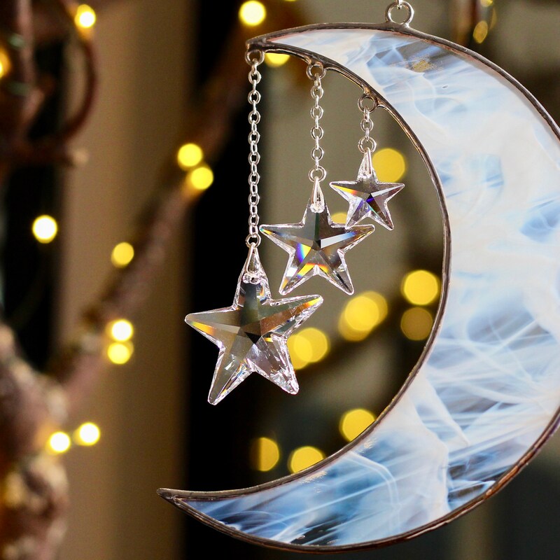 Stained Glass Moon - Etsy