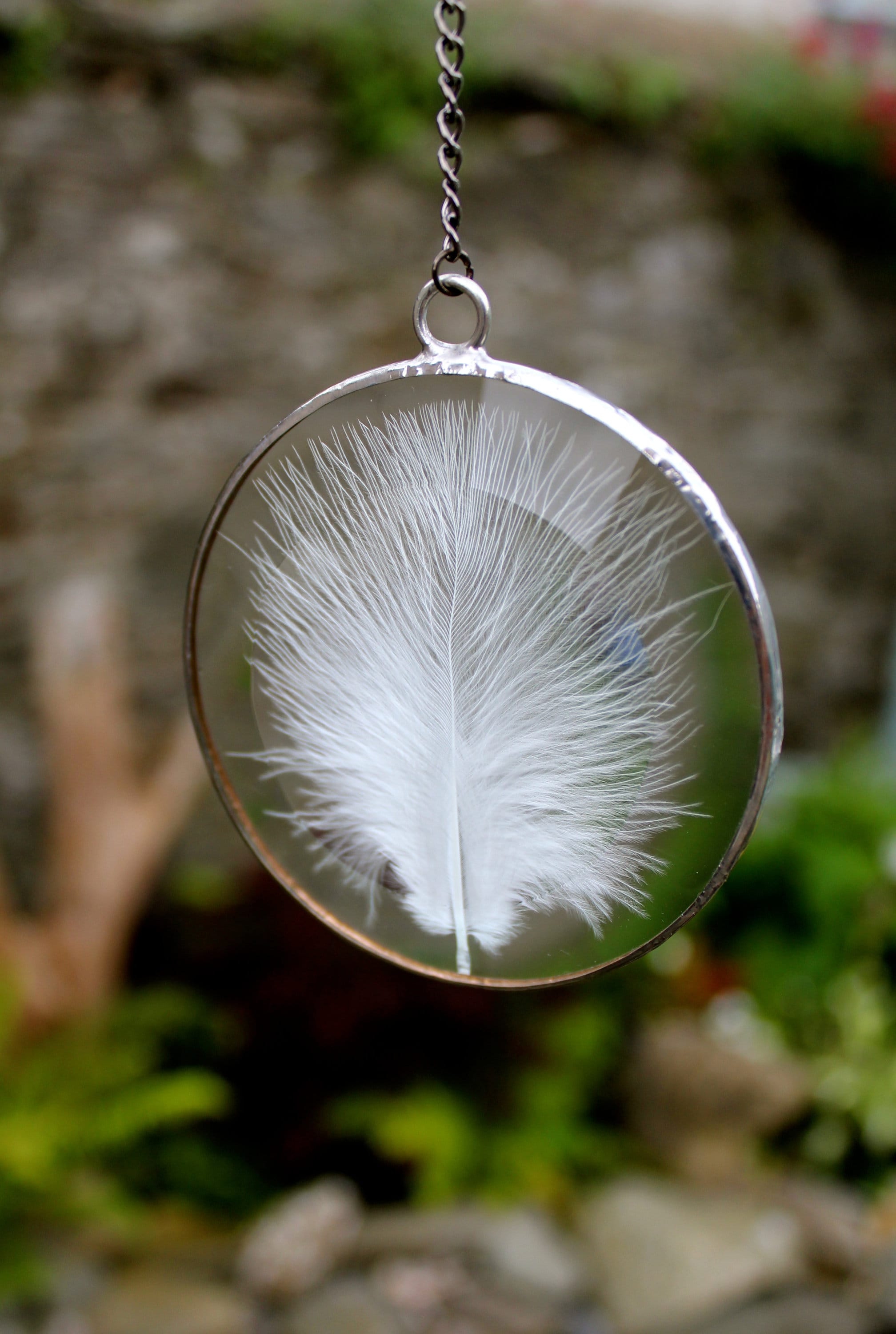 Angel Feather Suncatcher in Bevelled Glass | Etsy UK