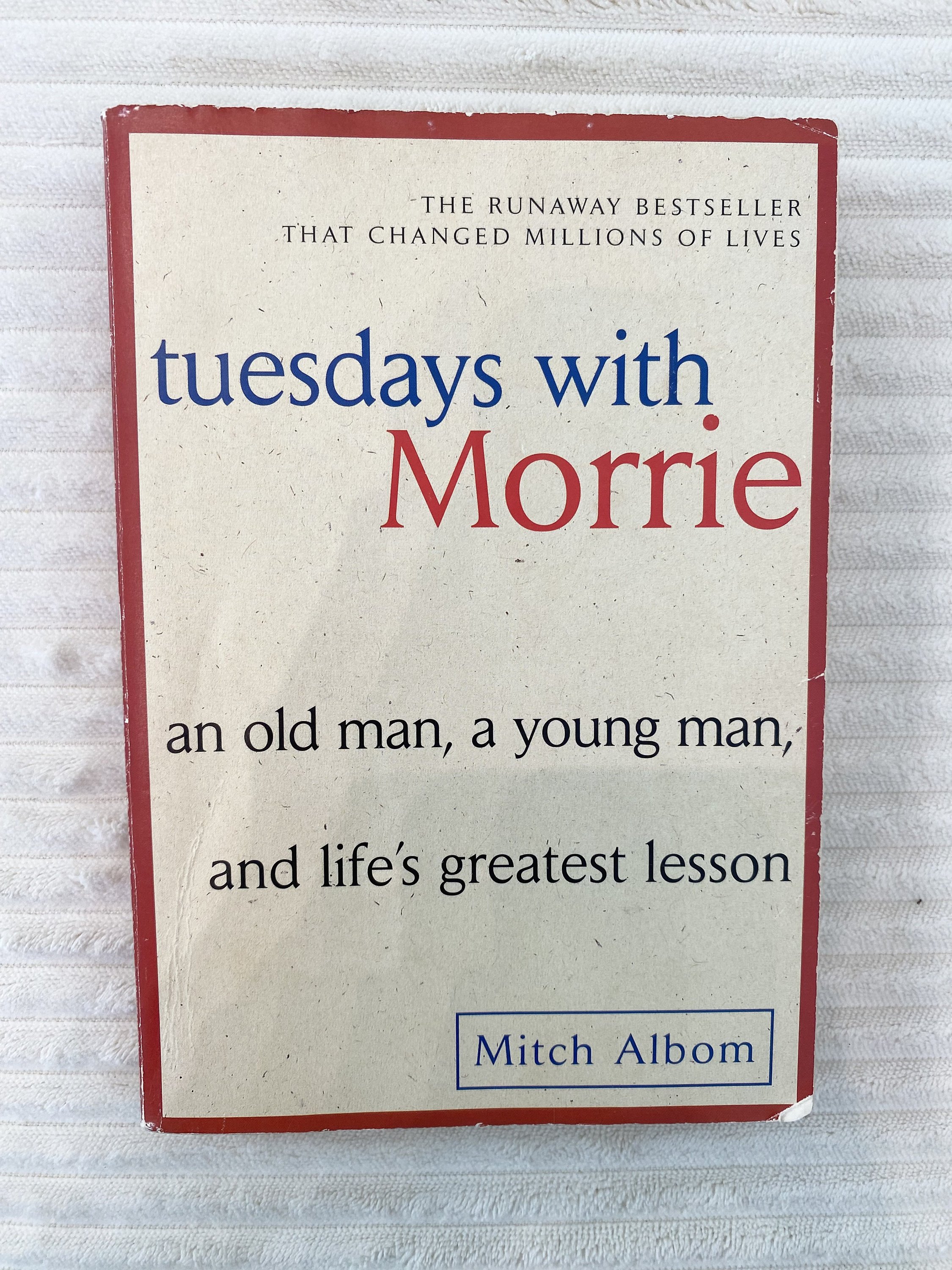 Tuesdays With Morrie by Mitch Albom Paperback Book 1997 Edition ...