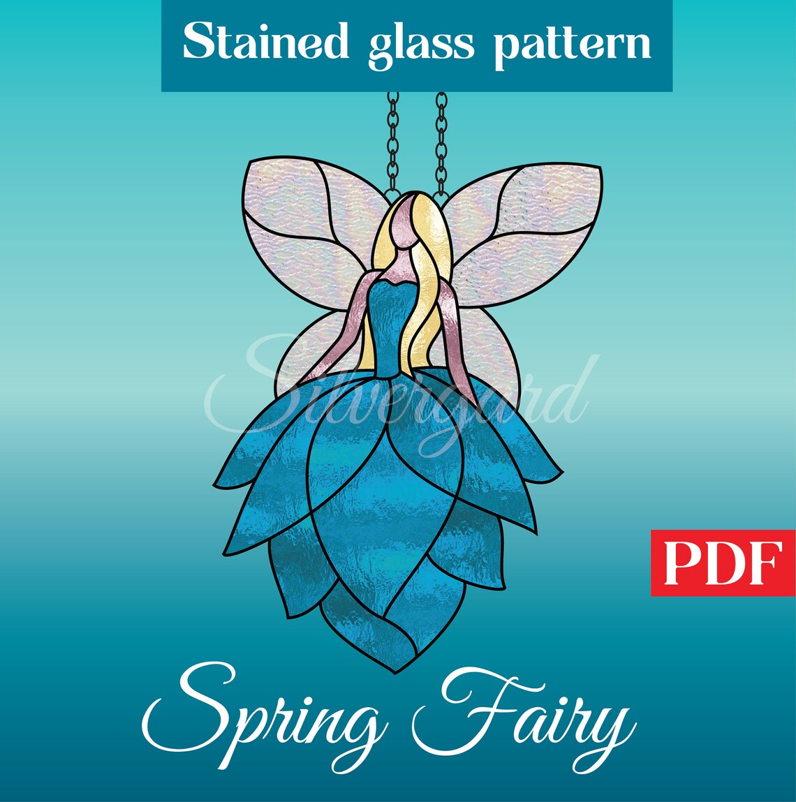 Stained Glass Pattern Spring Fairy Download Printable - Etsy