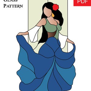 Flamenco Dancer Stained Glass Pattern PDF – Grace and Movement in Glass ...