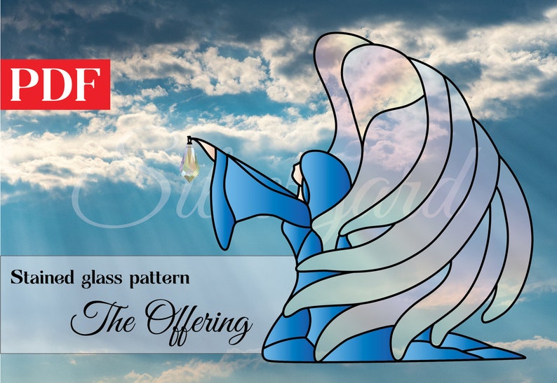 Stained Glass Pattern Pdf the Offering Angel Download Resizable ...