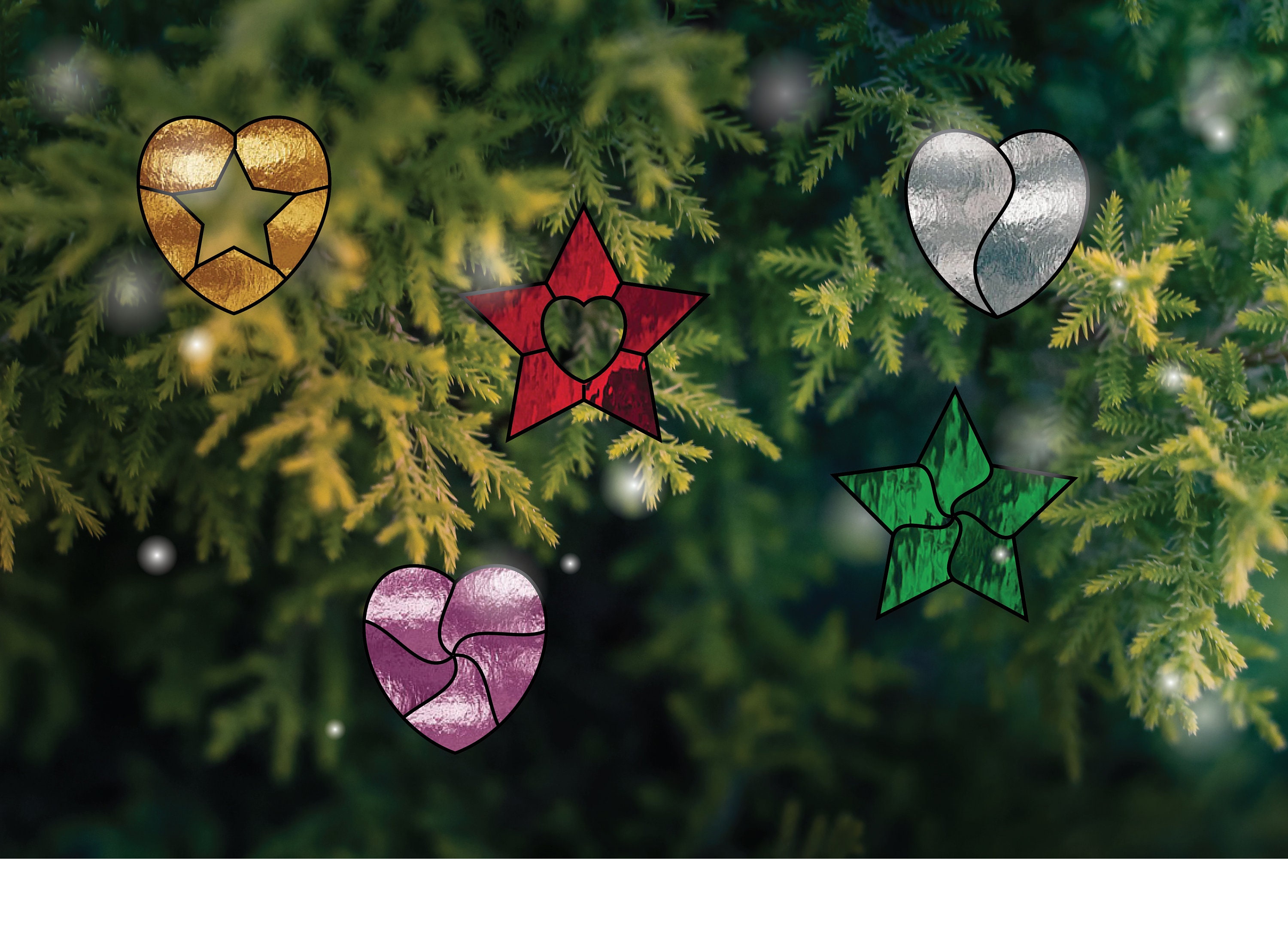 Stained Glass Pattern Pdf Download Gingerbread Christmas - Etsy