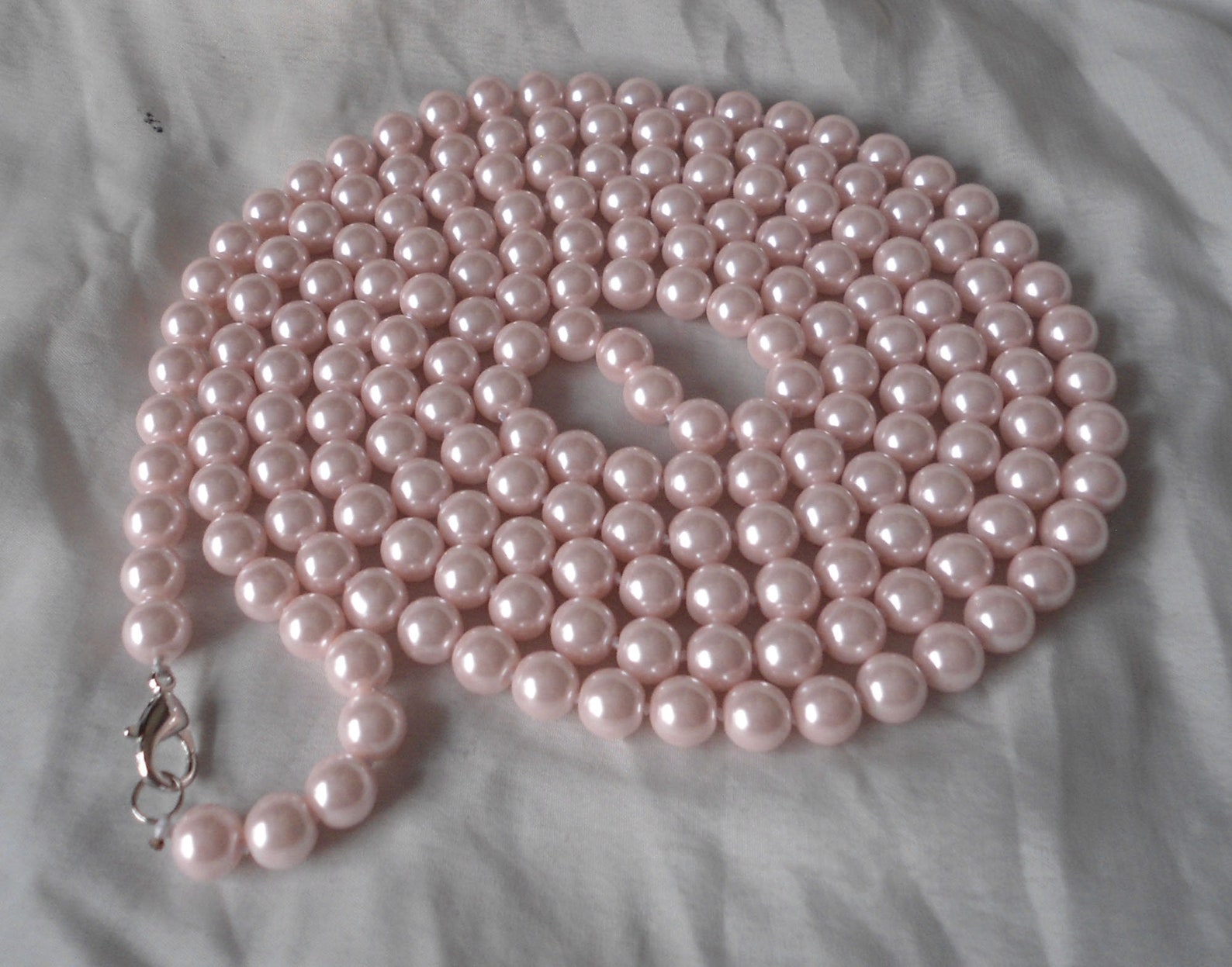 Long Necklace60 Inche Necklacelight Pink Pearl - Etsy