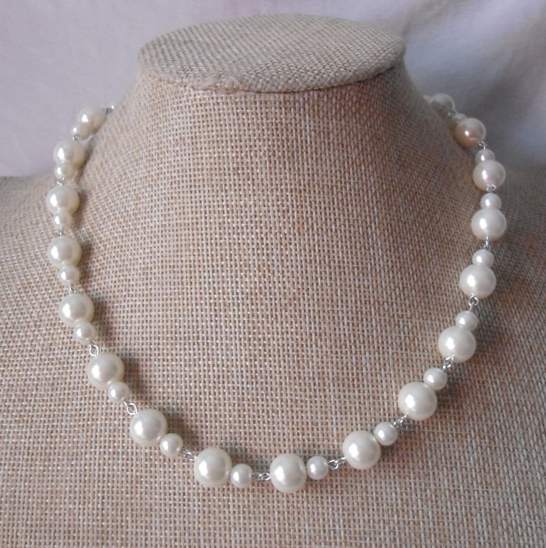 Collier de perles Colliers de perles en ivoire Collier de - Etsy France