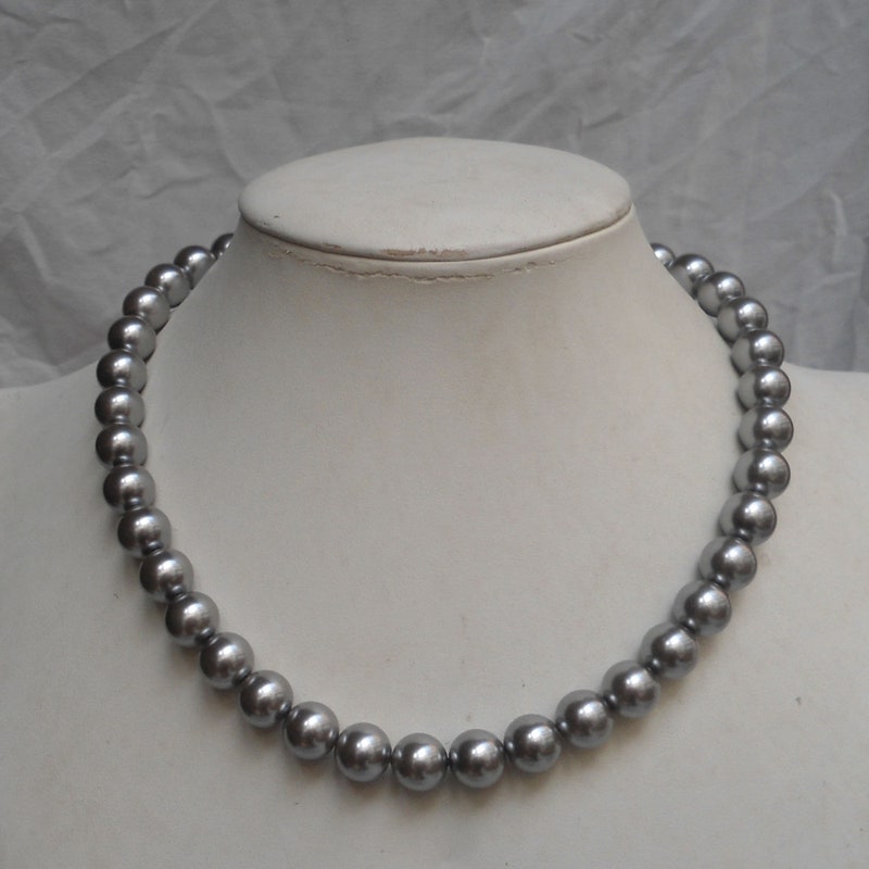 Gray Pearl Necklace - Etsy