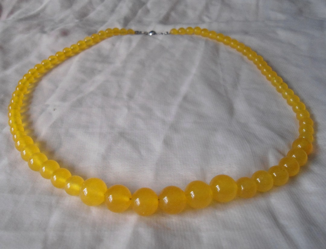 Jade Necklace,yellow Jade Necklace,wedding Necklace,bridesmaid Necklace ...