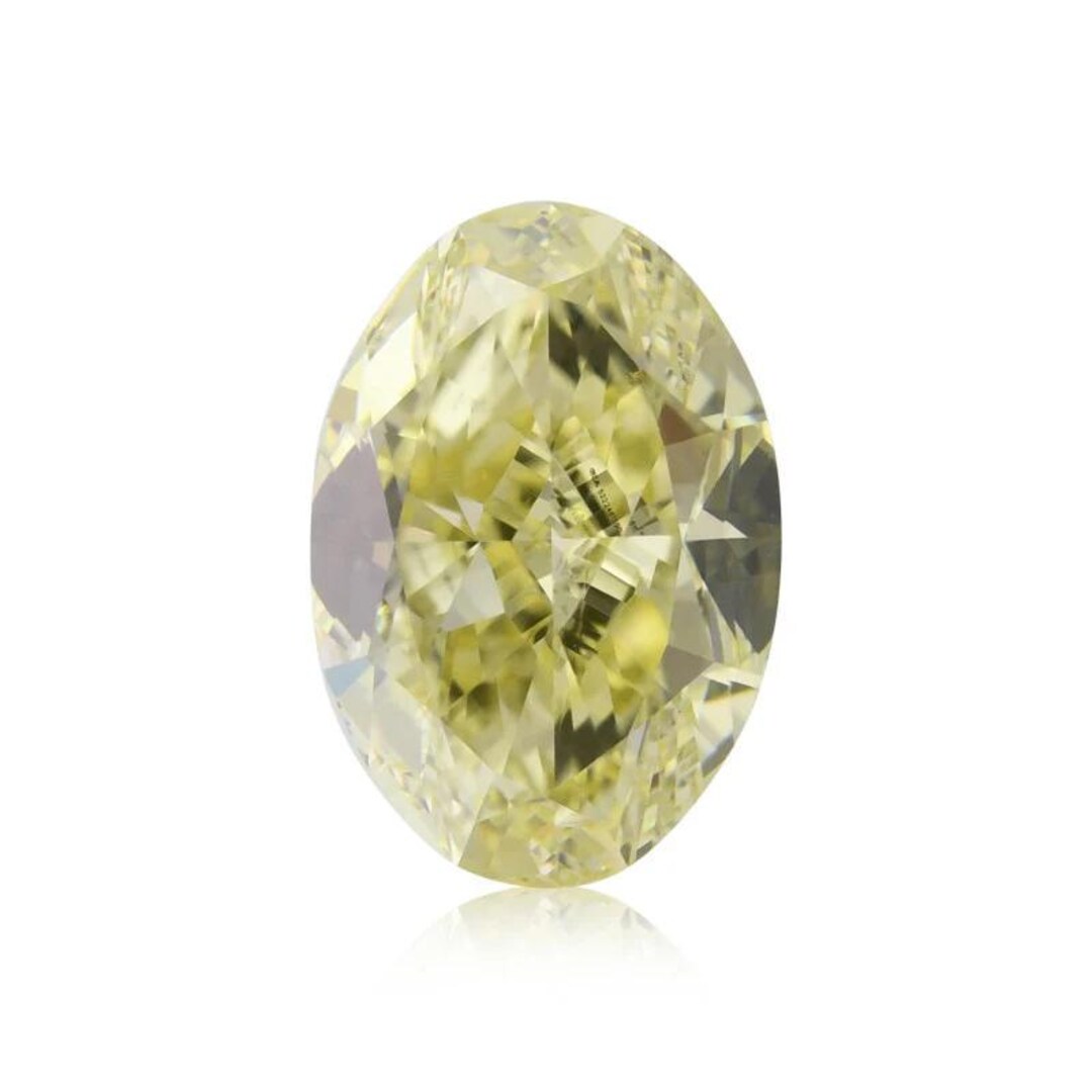 1.46 Carat Fancy Yellow Oval Shape Diamond VS2 GIA Certified - Etsy
