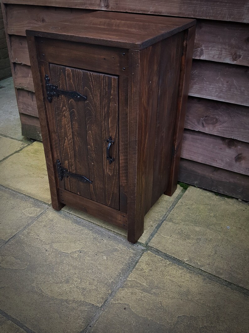 Rustic Bedside Table Reclaimed Wood solid Wood Bedside - Etsy