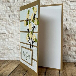 Handmade Blank Greeting Card for Her, With Wood Planks and Yellow ...