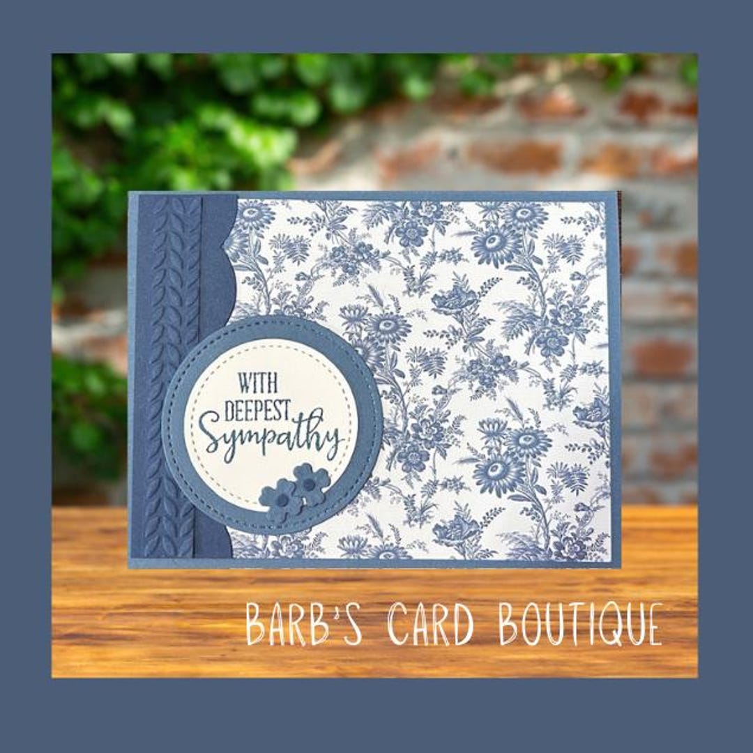 Sympathy Card Handmade, or Consolation Card, Soft Blue Floral, With ...