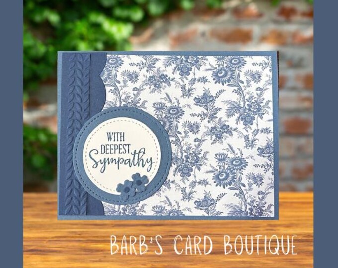 Sympathy Card Handmade, or Consolation Card, Soft Blue Floral, With ...