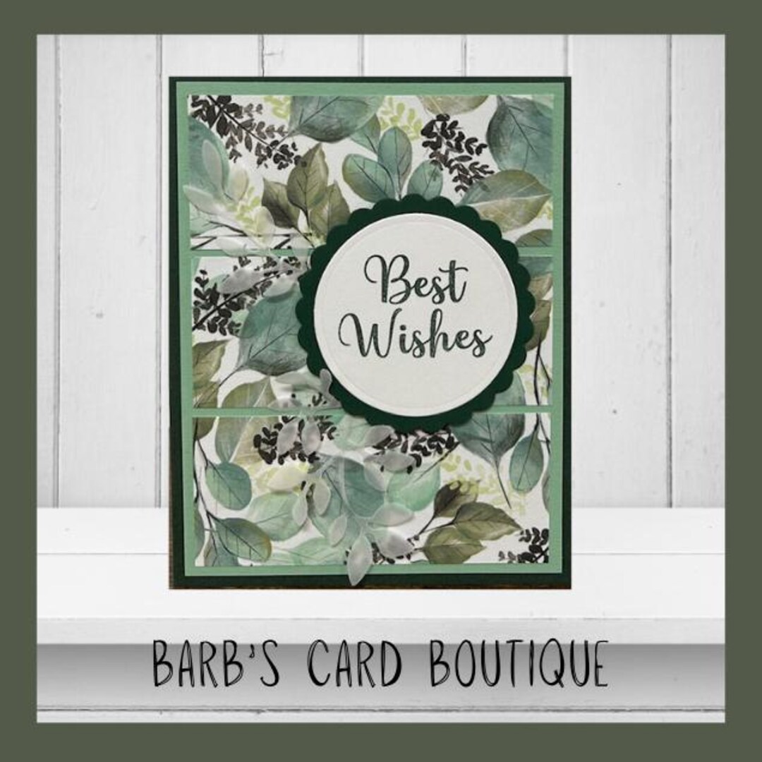 Blank Greeting Card, Note Card, Leaves, Best Wishes, Handmade Card - Etsy
