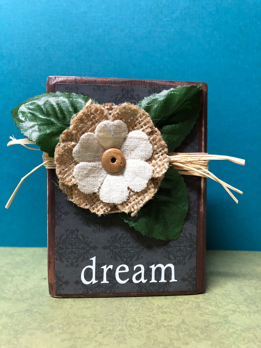 Flower Block Dream Wooden Block - Etsy