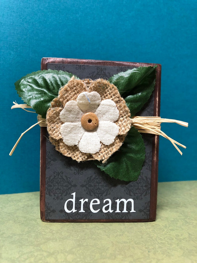 Flower Block Dream wooden block | Etsy