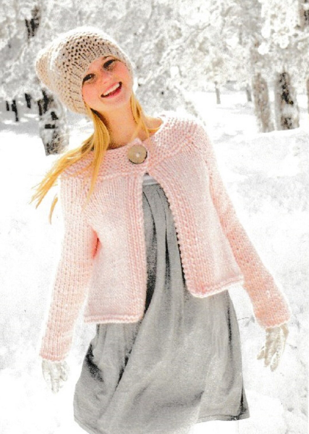 KNITTING PATTERN / One Button Wonder / Super Chunky Cardigan / - Etsy UK