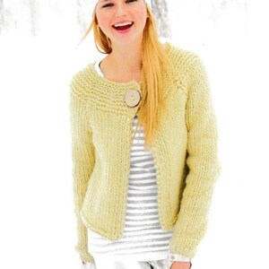 KNITTING PATTERN / One Button Wonder / Super Chunky / Cardigan / Jacket ...