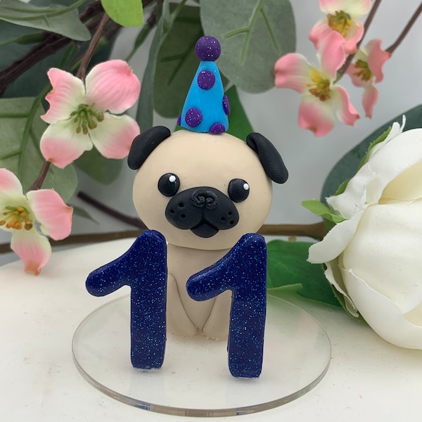 Pug Cake Topper - Etsy
