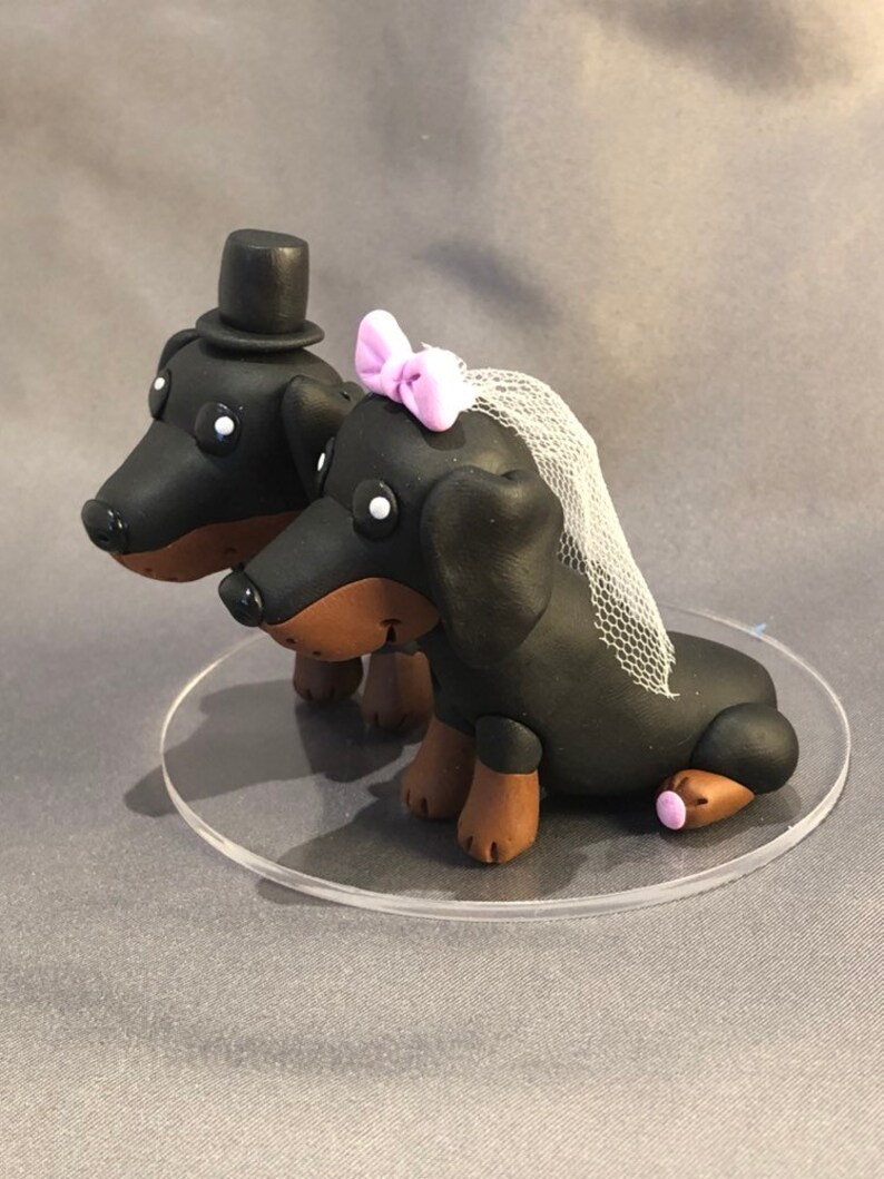 Sausage Dog Weiner Dog Cake Topper-weiner Dog Bride and - Etsy