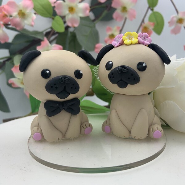 Pug Cake Topper - Etsy