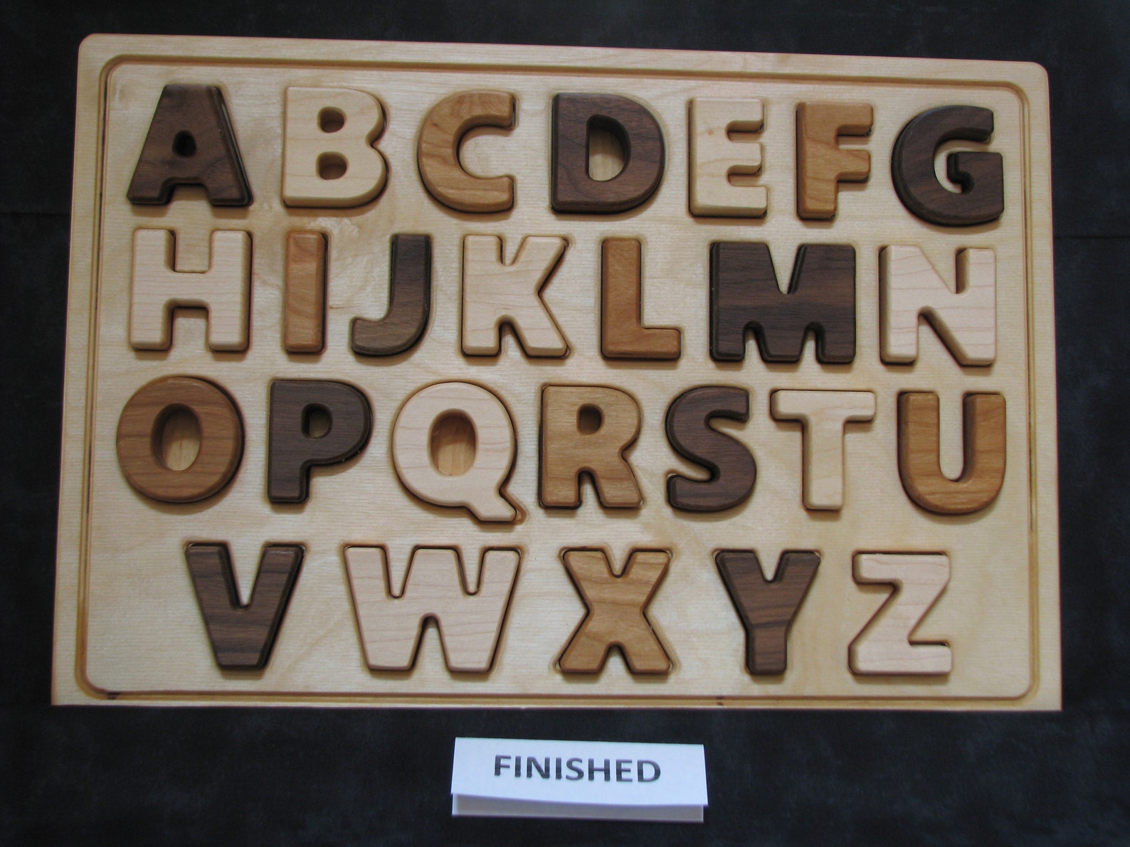 ABC Uppercase Block Wooden Puzzle Easy for Little Hands to - Etsy