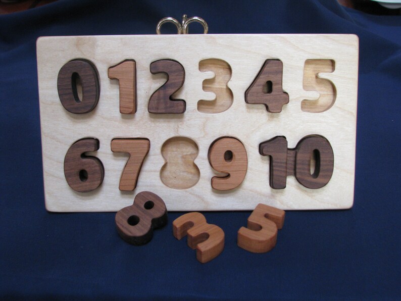 Number Puzzle 2 Wooden 0 Through 10 - Etsy