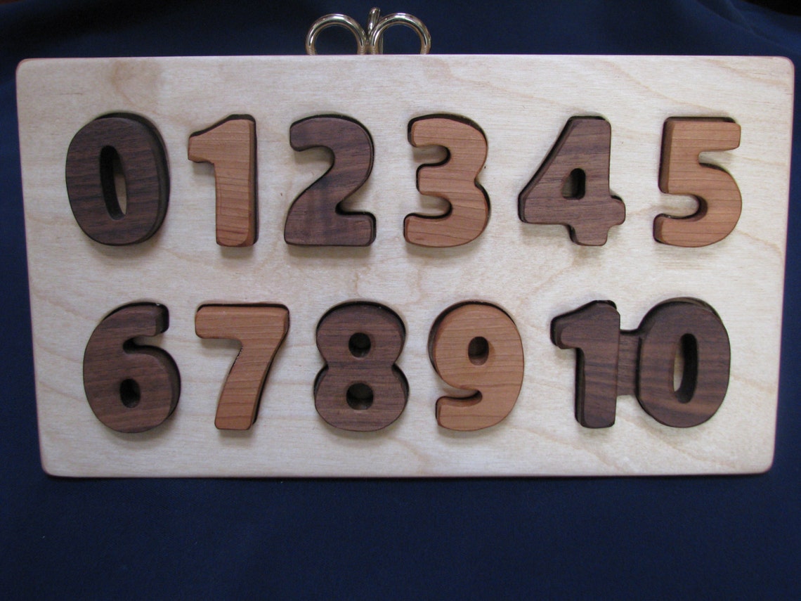 Number Puzzle 2 Wooden 0 Through 10 - Etsy