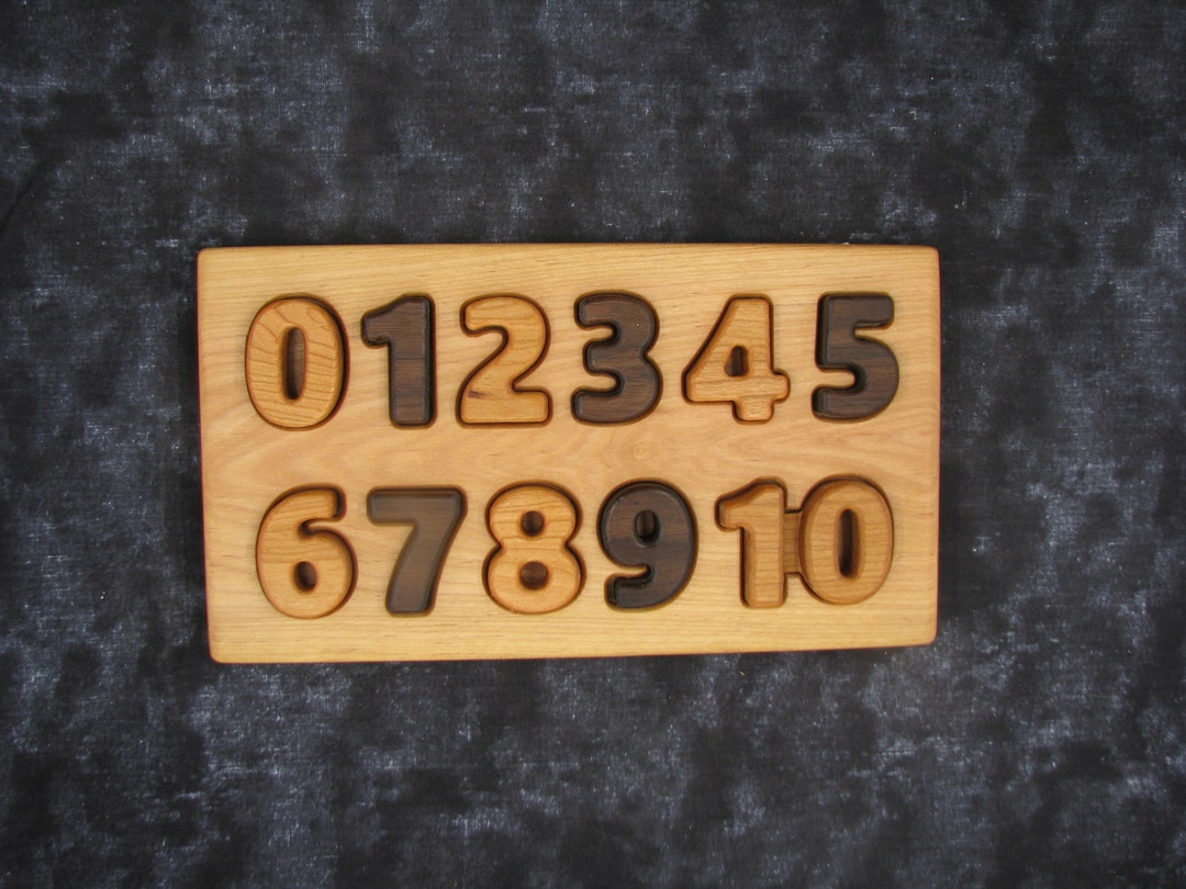 Number Puzzle 2 - Wooden, 0 Through 10 - Etsy