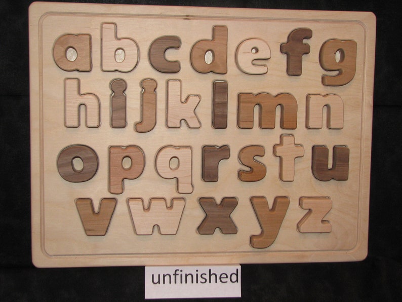 ABC Lowercase Block Wooden Puzzle Easy for Little Hands - Etsy