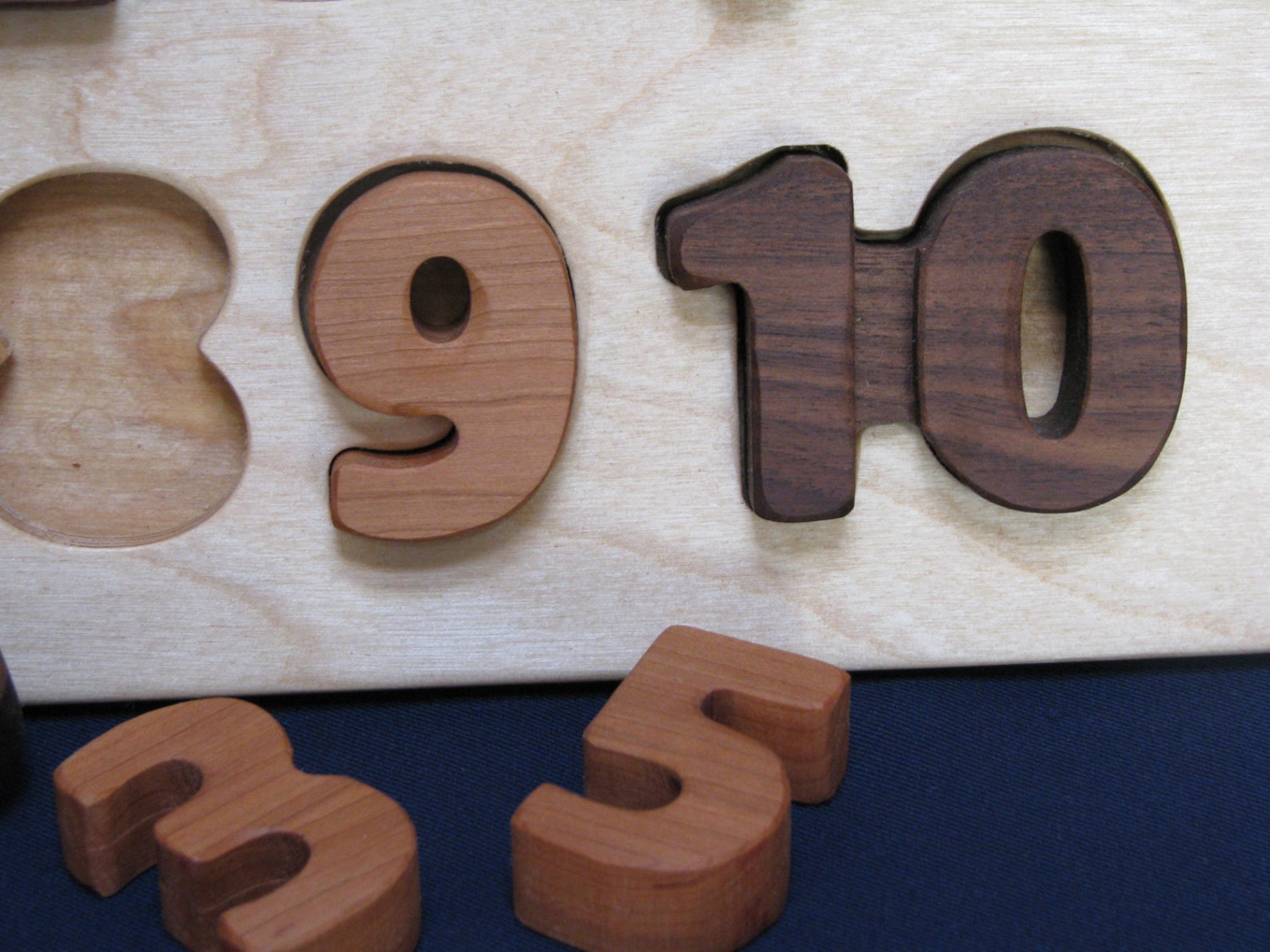 Number Puzzle 2 Wooden 0 Through 10 - Etsy