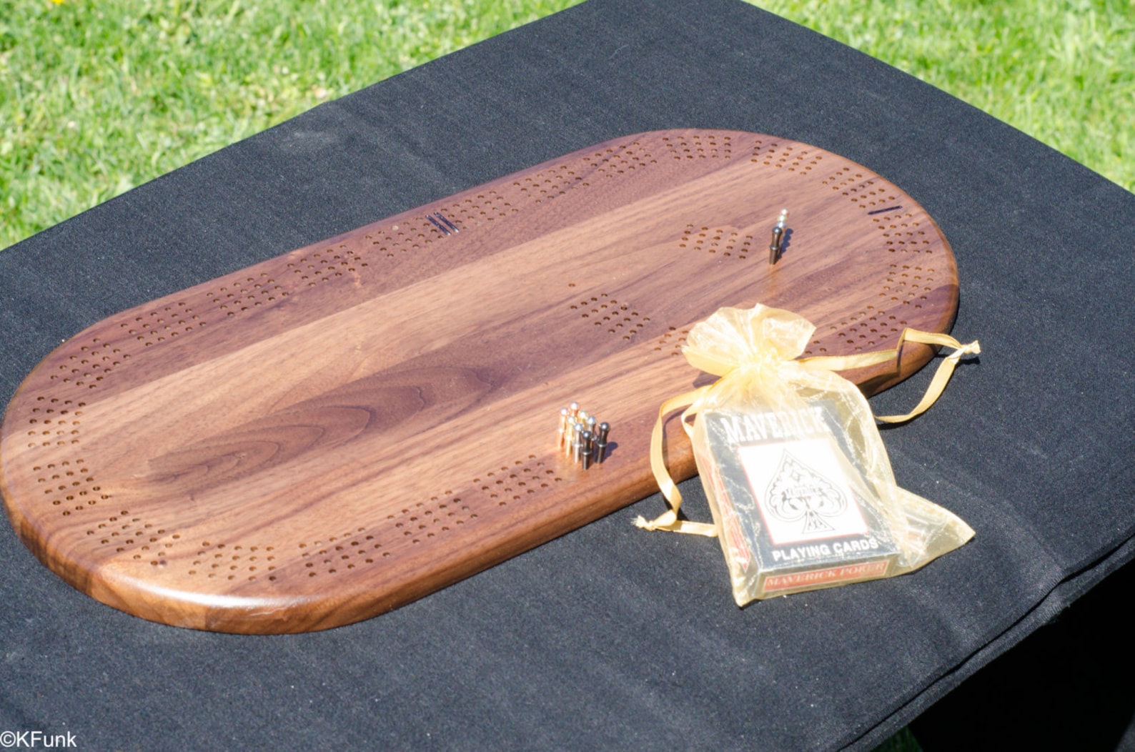 Four Track Custom Cribbage Board, Complete With Cards and Pegs - Etsy