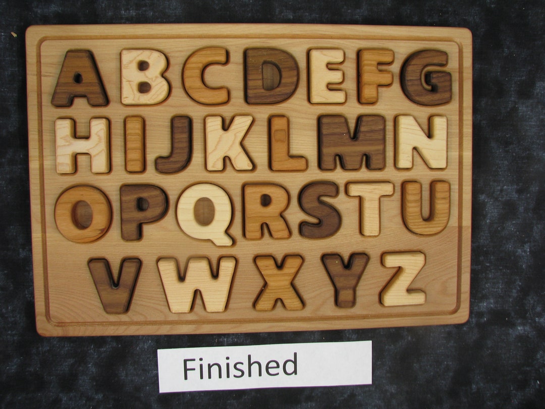 ABC Uppercase - Block, Wooden Puzzle Easy for Little Hands to Grip and ...