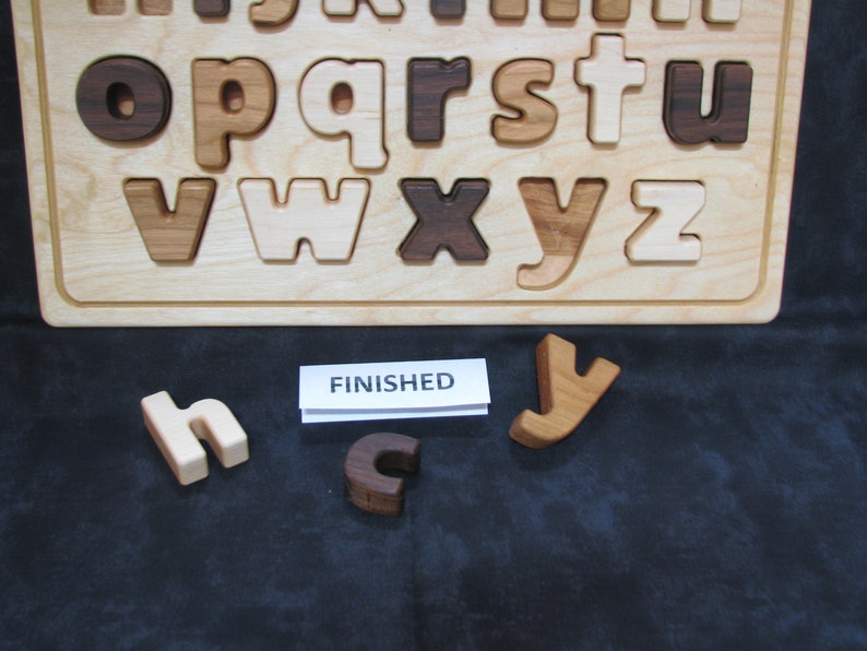 ABC Lowercase Block Wooden Puzzle Easy for Little Hands - Etsy
