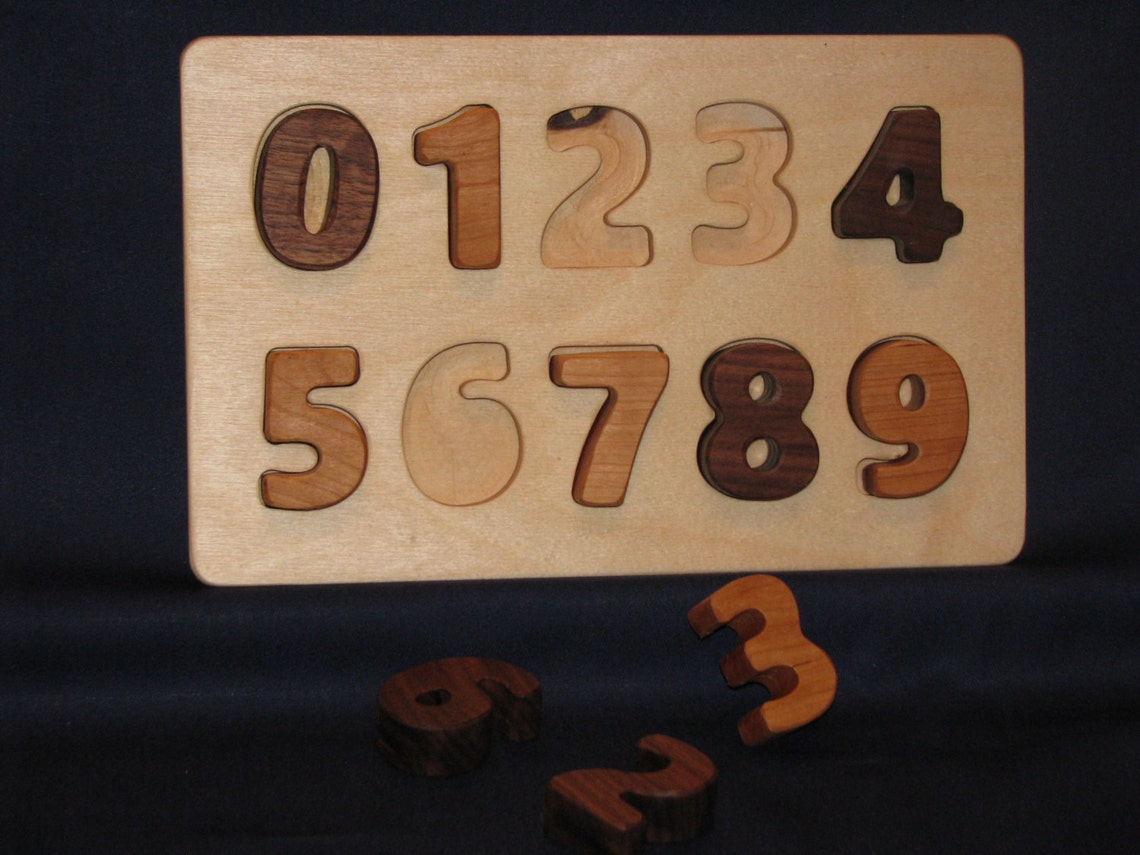 Number Puzzle 1 Wooden Easy for Little Hands to Grip and - Etsy