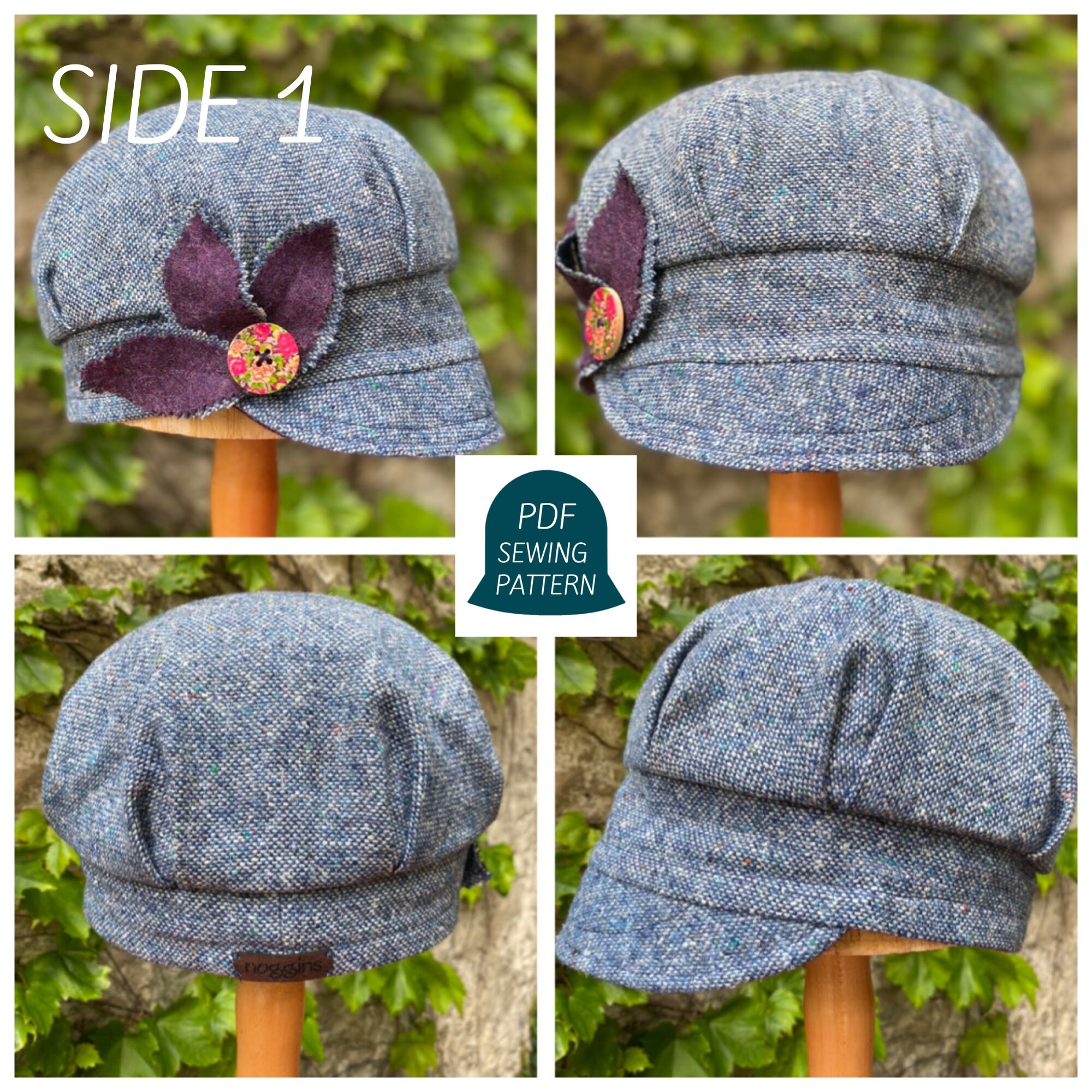 Hat Sewing Pattern, the Ellie Hat, Reversible Hat Instant Download PDF Sewing Pattern, Women’s ...