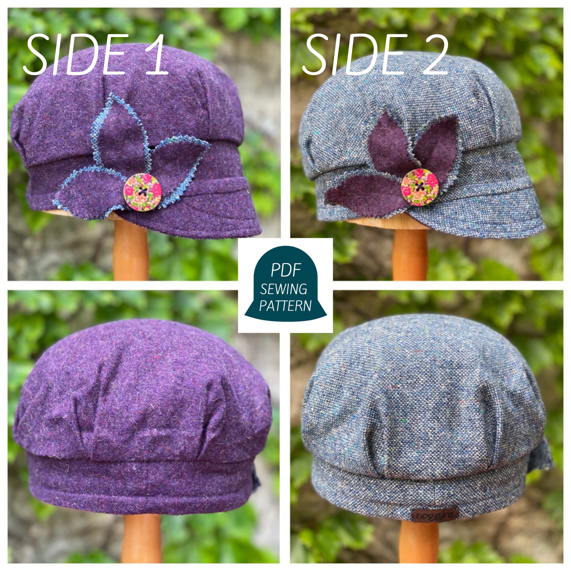 Hat Sewing Pattern, the Ellie Hat, Reversible Hat Instant Download PDF Sewing Pattern, Womens ...