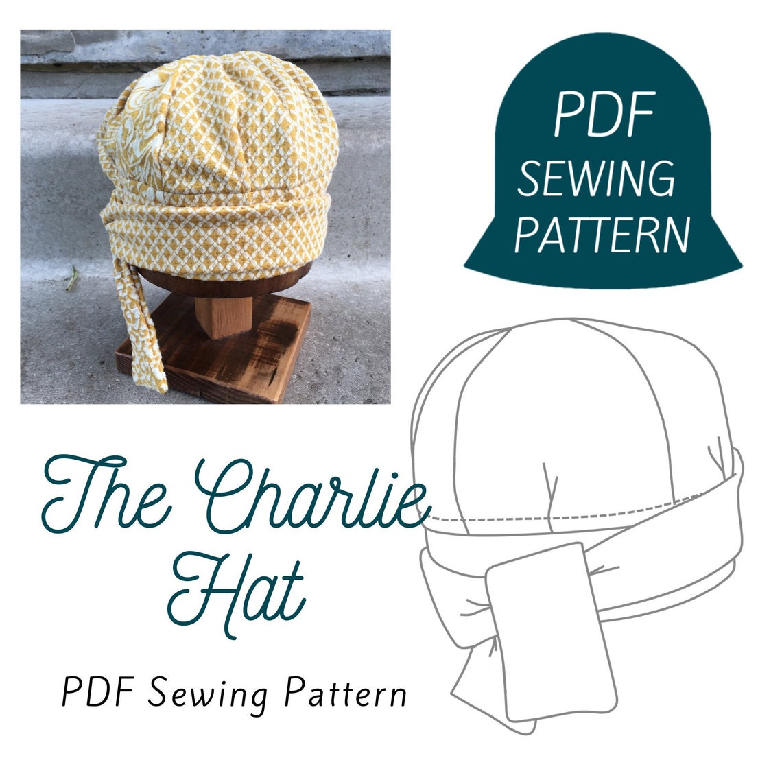 Hat Sewing Pattern, the Charlie Hat, Instant Download PDF Sewing ...