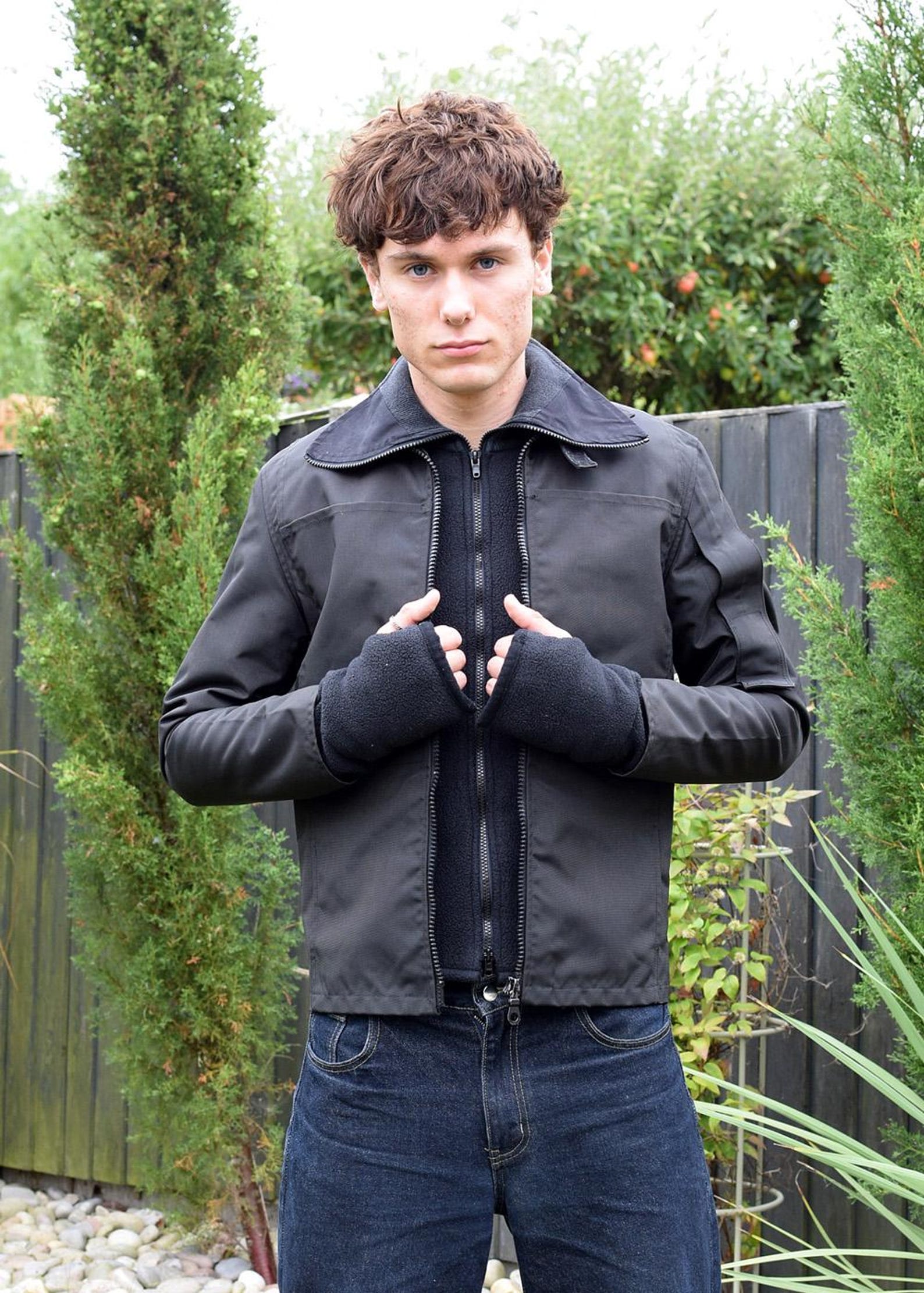 Vexed Generation Laser Cut Jacket 1990s Vintage Mixed Fibre With Inner ...