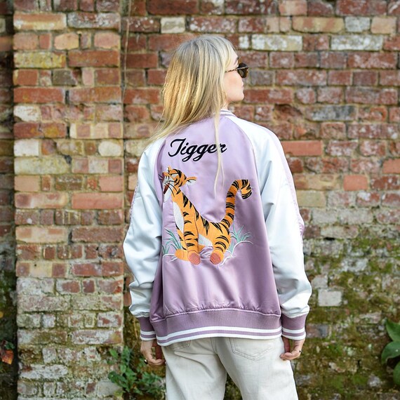 Tokyo Resort Disney Tigger Varsity Jacket Pink Silky… - Gem