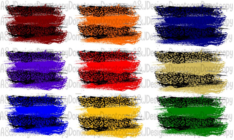 2 Color Swash Pack PNG9 Filesswashleopardcustomsdigital - Etsy