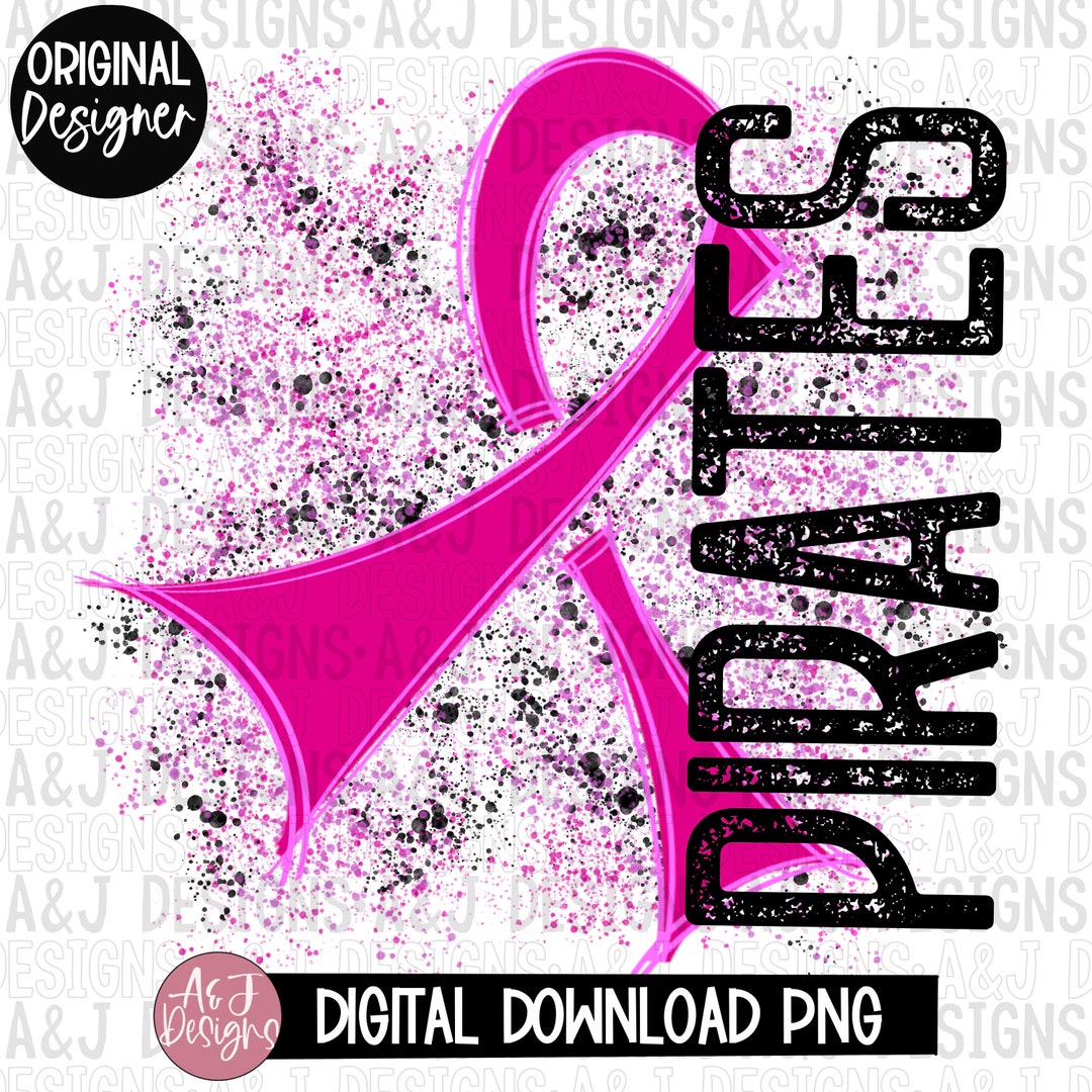 Breast Cancer Ribbon Pirates Png,digital Download,sublimation File,png ...