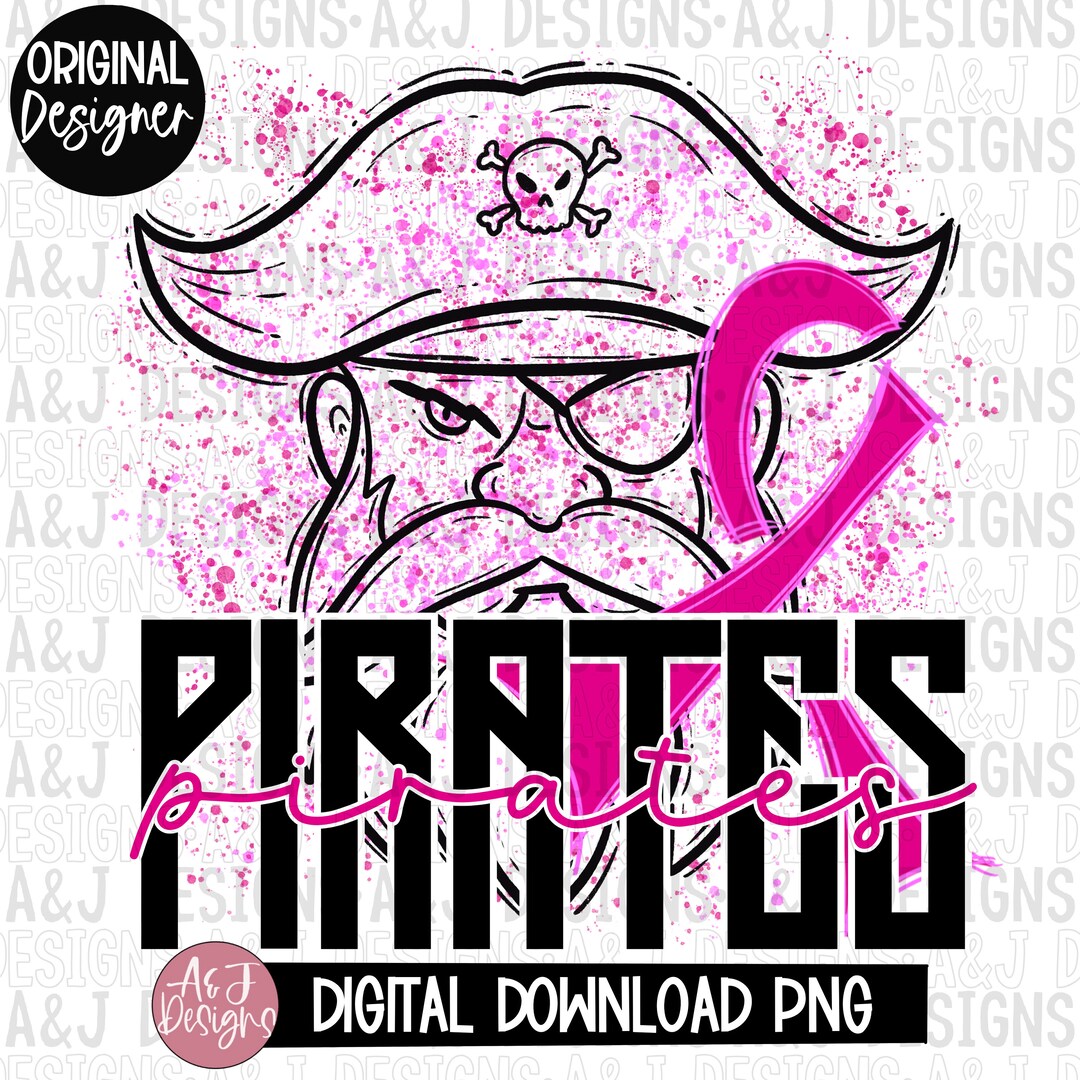Pirates Breast Cancer Png,digital Download,sublimation File,png,pirates ...