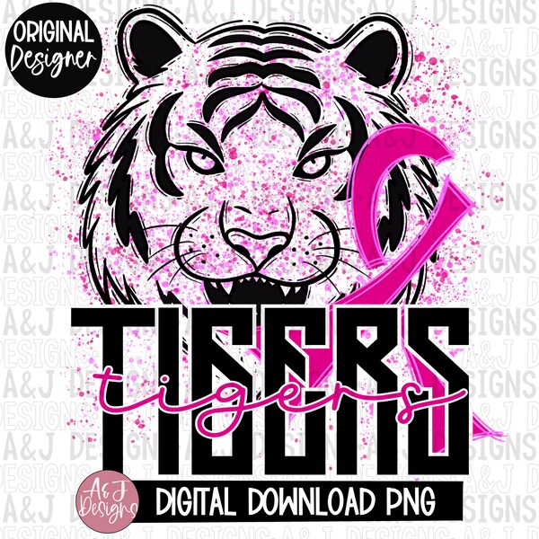 Tigers Breast Cancer Png - Etsy