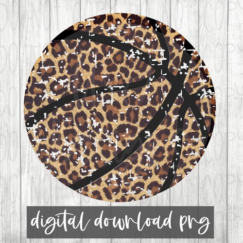 Leopard Basketball basketball Mompng File for Sublimation | Etsy
