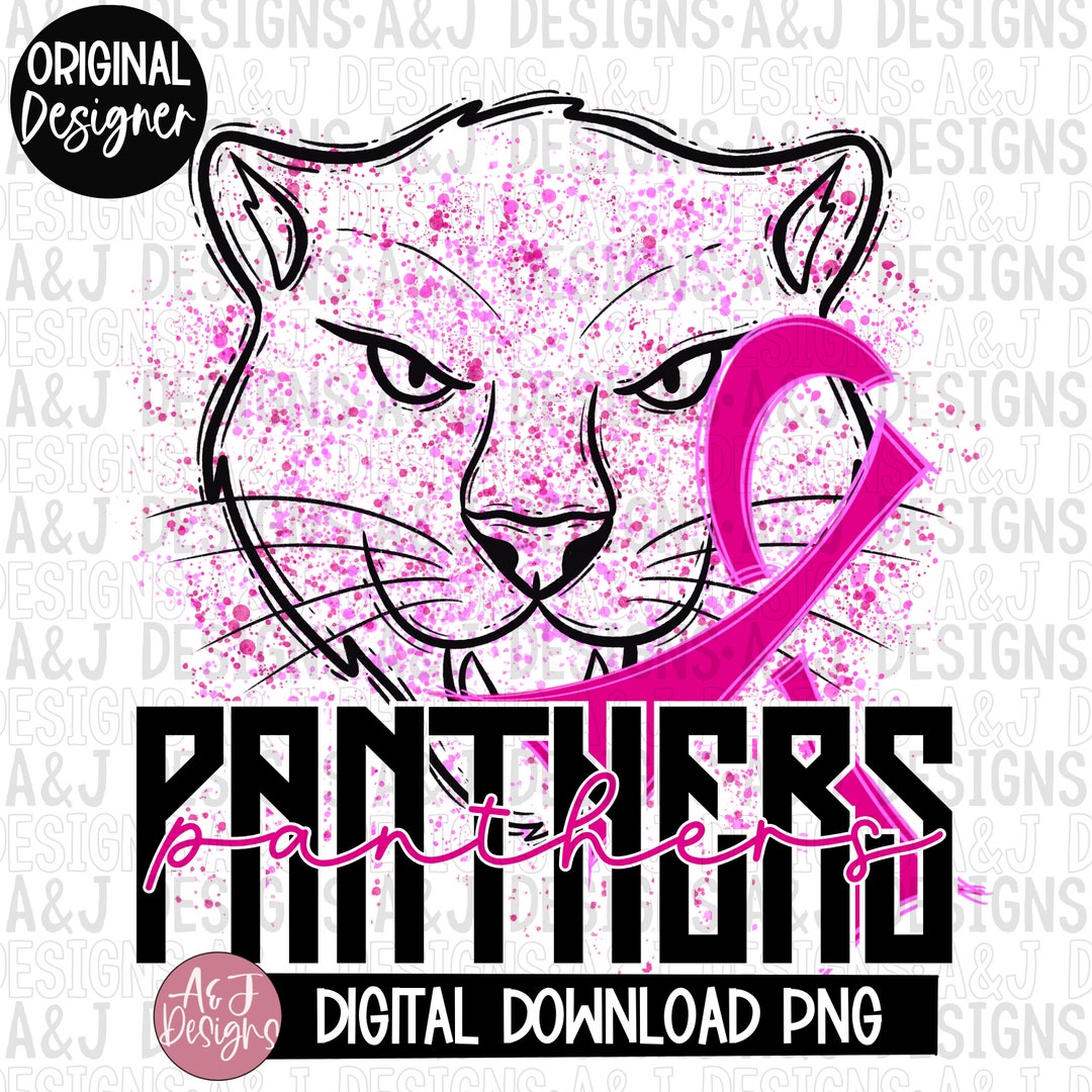 Panthers Breast Cancer Png,digital Download,sublimation File,png ...