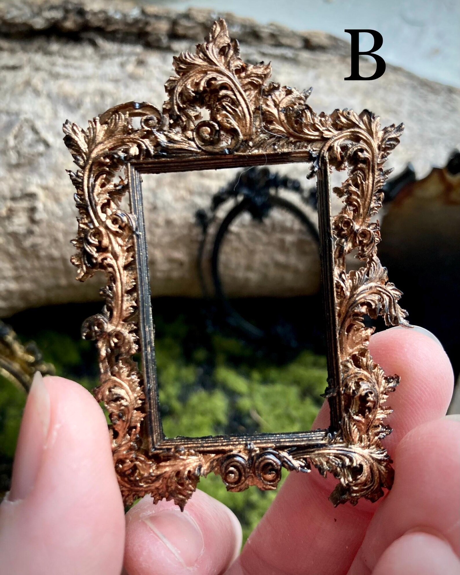 Dollhouse Miniature Picture Frame- 1:12 Scale, Fancy, Large, for ...