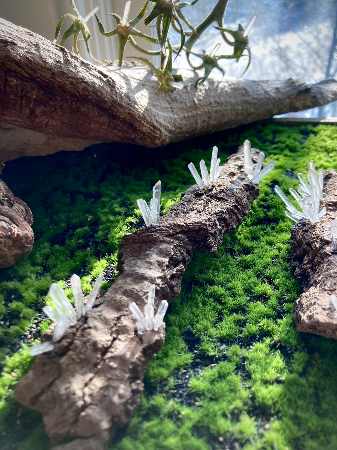 Magical FAIRY CRYSTAL Wall XL, Genuine Quartz Points, Fairy Garden ...