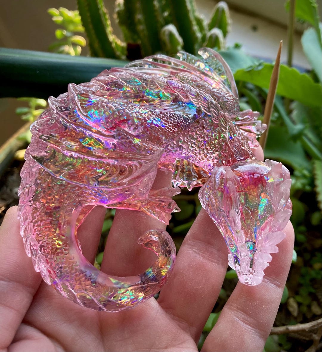 MAGICAL Color Change DRAGON SPIRIT- Crystal or Dice Holder, D&D, Witch ...